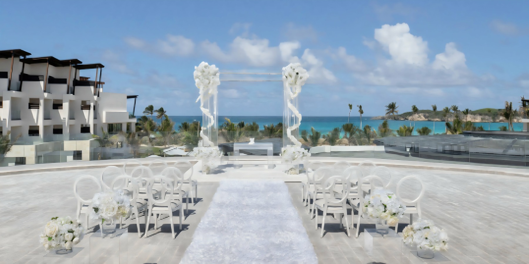 Seaside Sky Terrace wedding venue in Dreams Macao Beach - Dominican ...