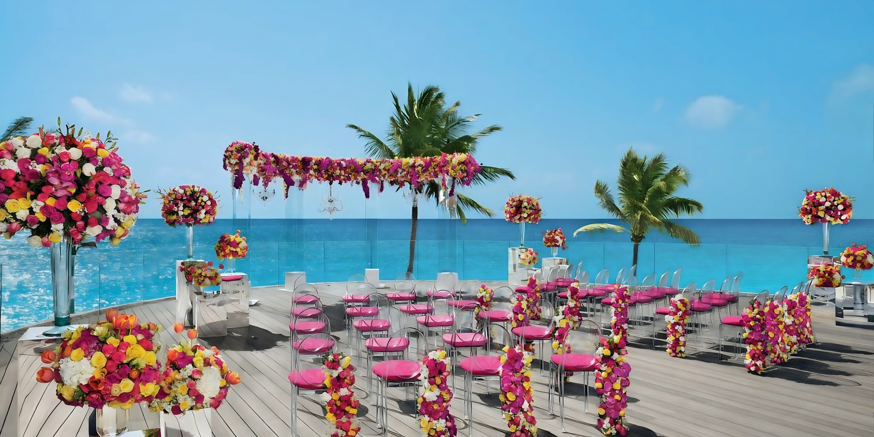 Sunset Rooftop wedding venue in Dreams Tulum - Mexico