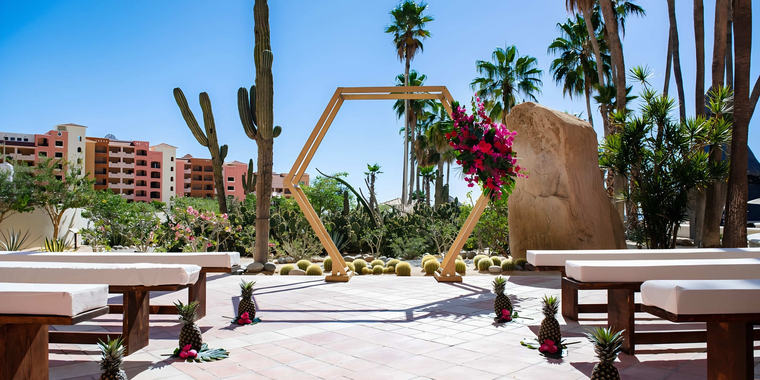 Mountain Top Terrace wedding venue in Sandos Finisterra Los Cabos - Mexico