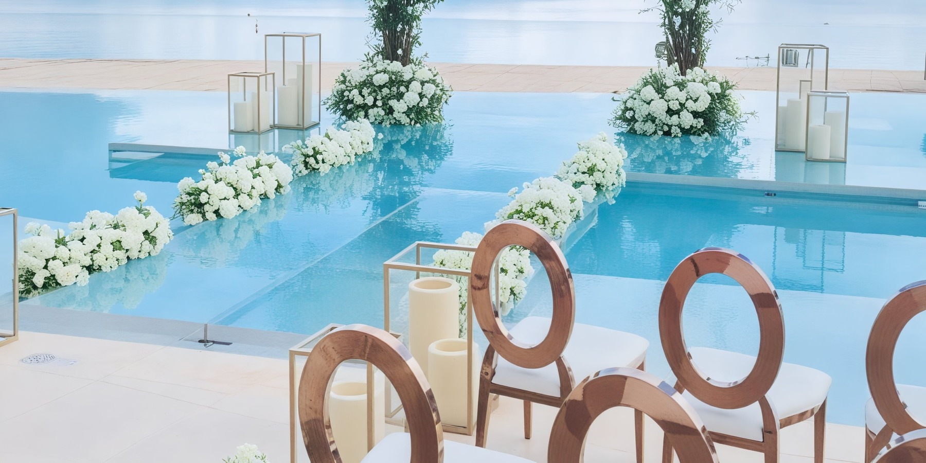 Infinity Pool wedding venue in Dreams Natura - Mexico