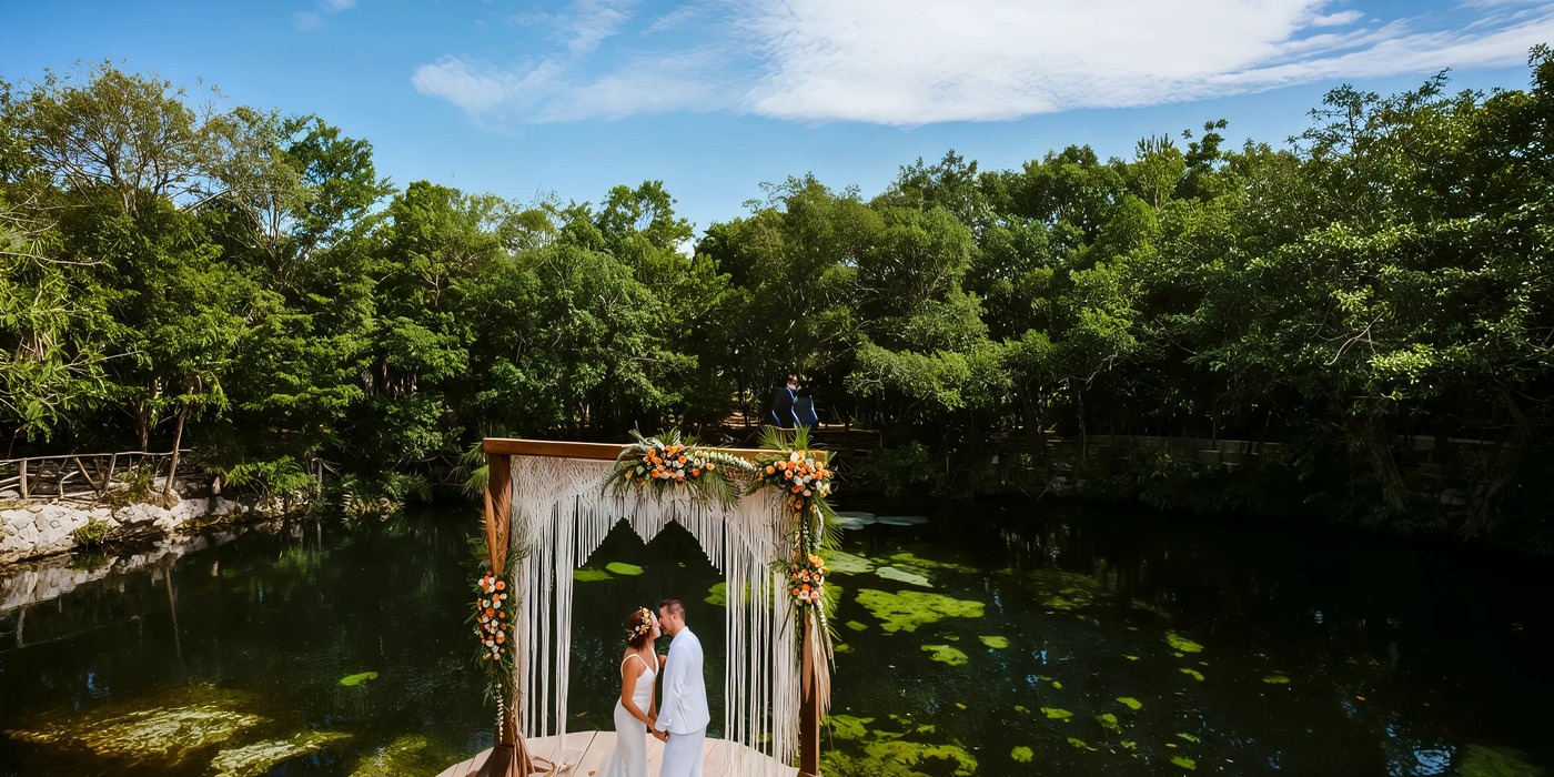 Cenote Cristalino wedding venue in Sandos Caracol Eco Resort - Mexico