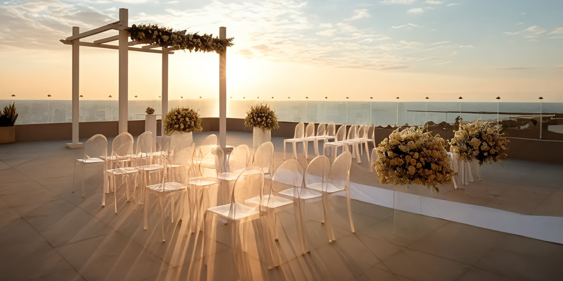 Gravity Terrace Rooftop wedding venue in TRS Coral Hotel - Mexico