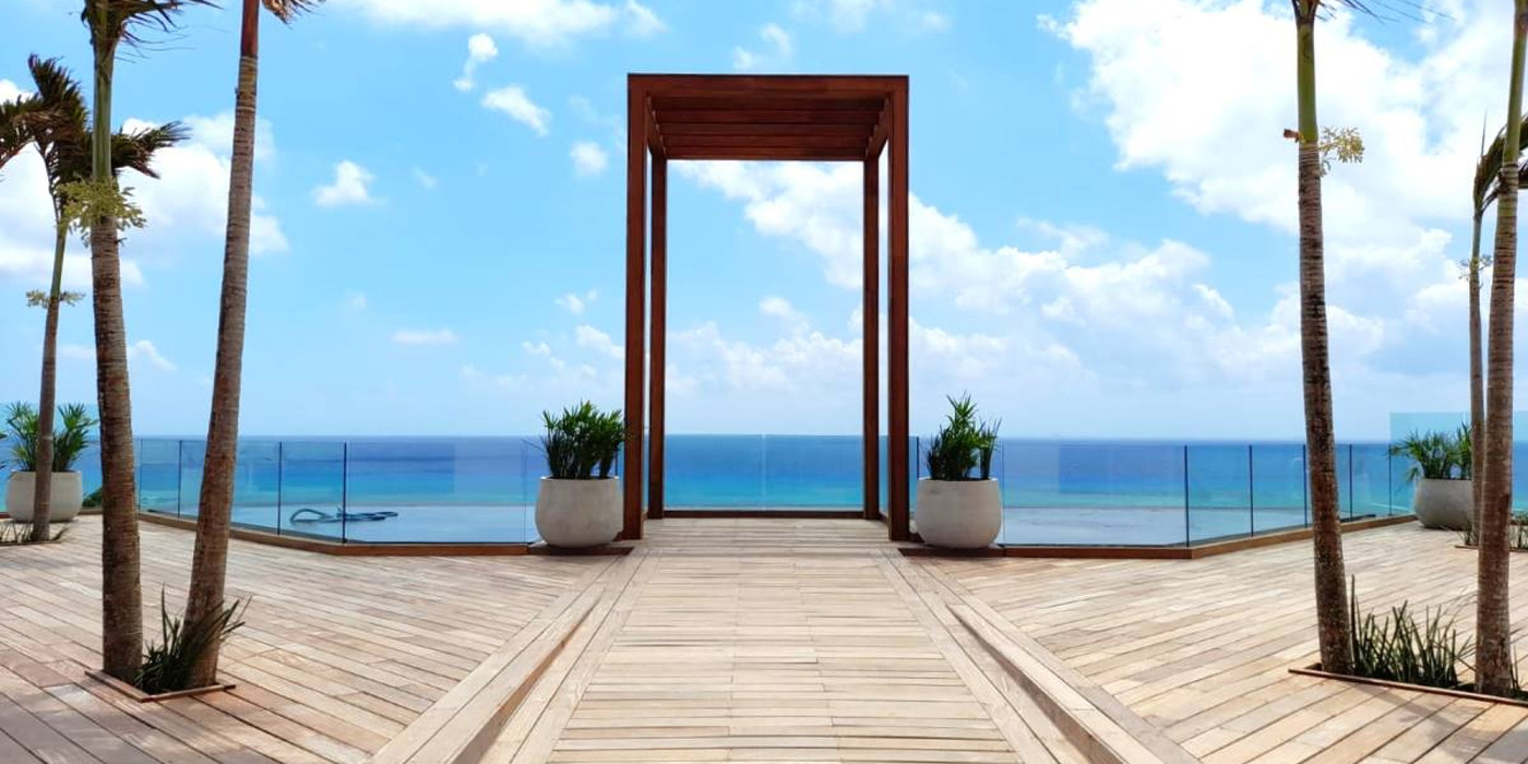 Sky Rooftop Wedding Gazebo wedding venue in Secrets Impression Moxché ...