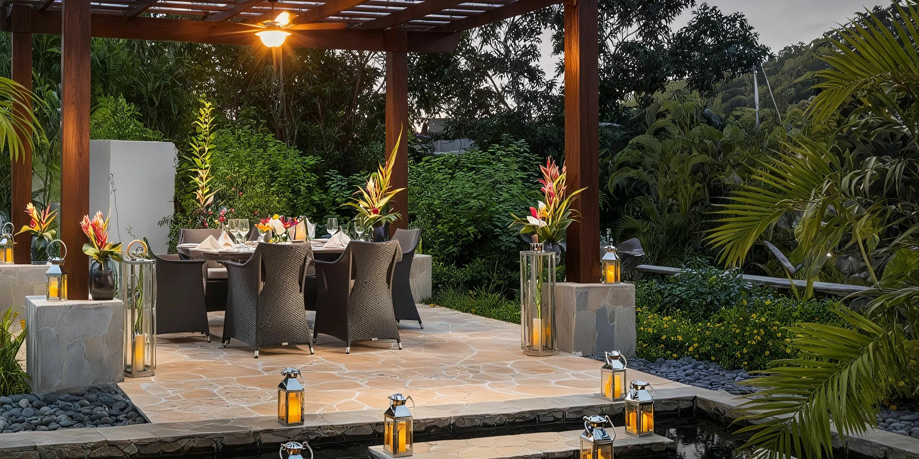 The Palm Pavilion Deck wedding venue in Zoetry Marigot Bay St. Lucia ...