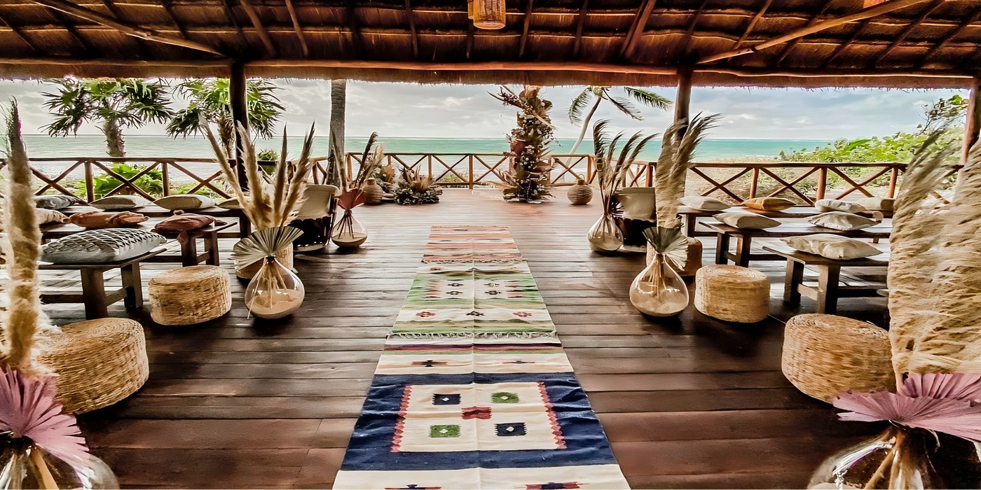 Tulum Beach Palapa wedding venue in Dreams Tulum - Mexico